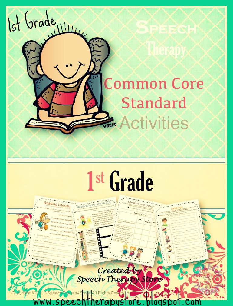 Speech Therapy: All the Common Core Activities you Can Take :)