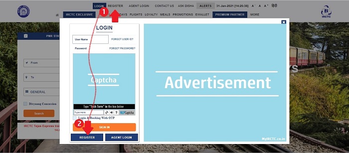 IRCTC Registration - Create New Account - IRCTC Sign Up 2023 | My IRCTC