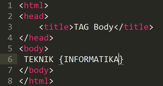 Contoh Penggunaan TAG dalam HTML