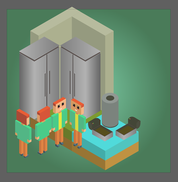 2D isometric character design