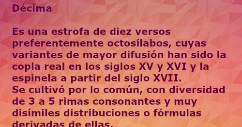 La Décima y sus variantes de mayor difusión | Rumbo a la Décima Espinela
