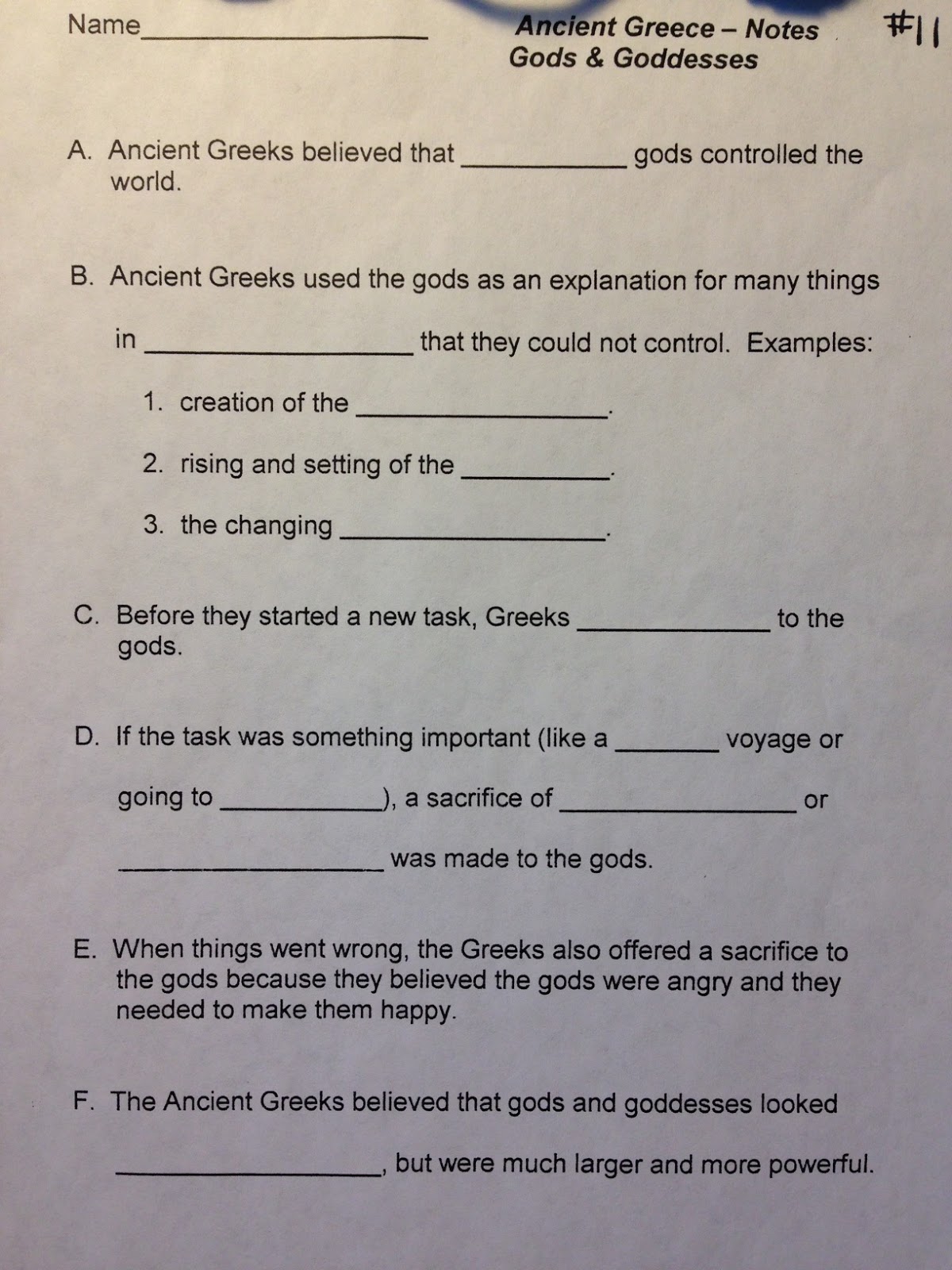 Mr. T's Social Studies: Unit 5: Ancient Greece & Rome - Gods & Goddesses