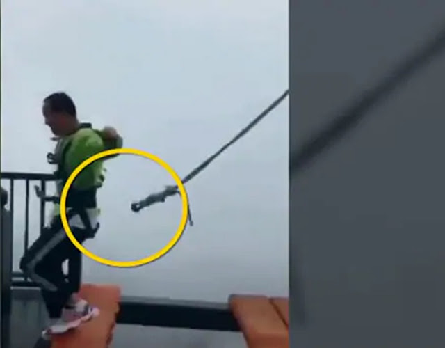 Watch: Chinese Man's Narrow Escape As Safety Cord Snaps On 500 ...