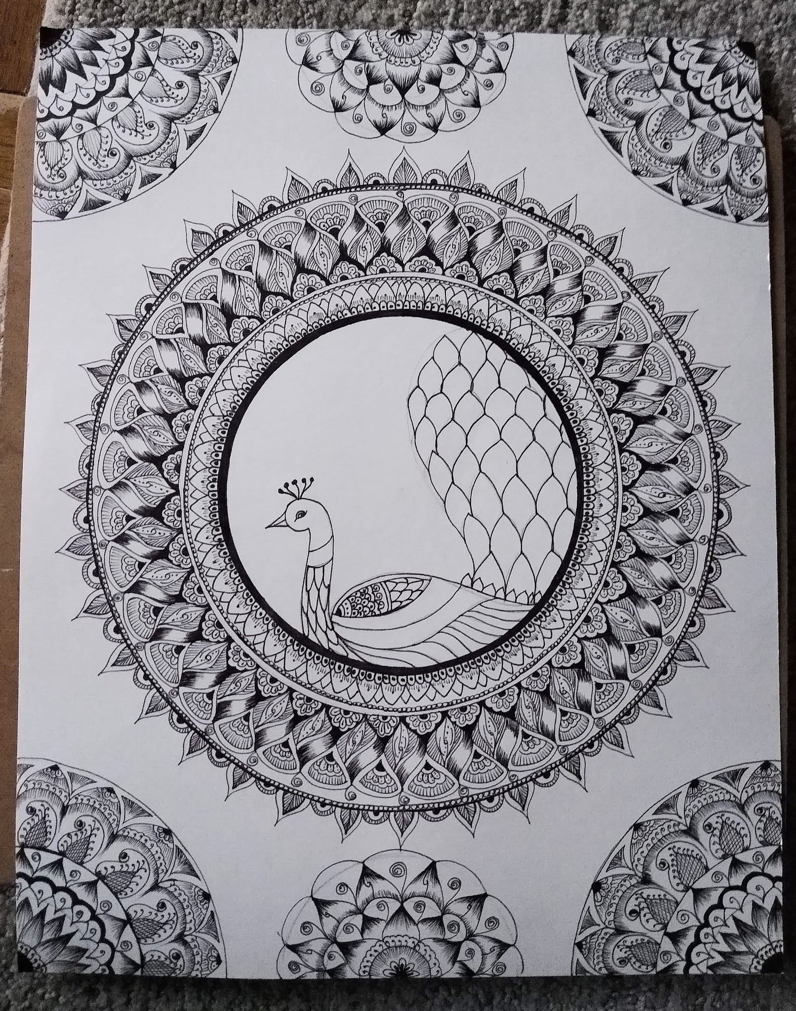 Mandala art drawing