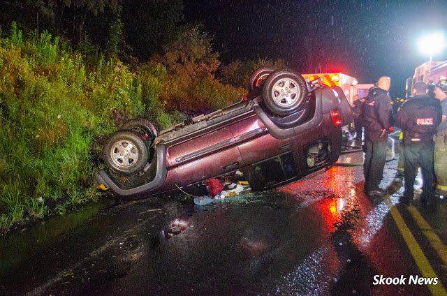 One Transported After Rollover Crash In Mahanoy Township