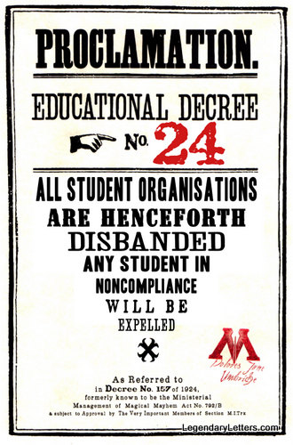 Harry Potter World: DECRETOS DE UMBRIDGE