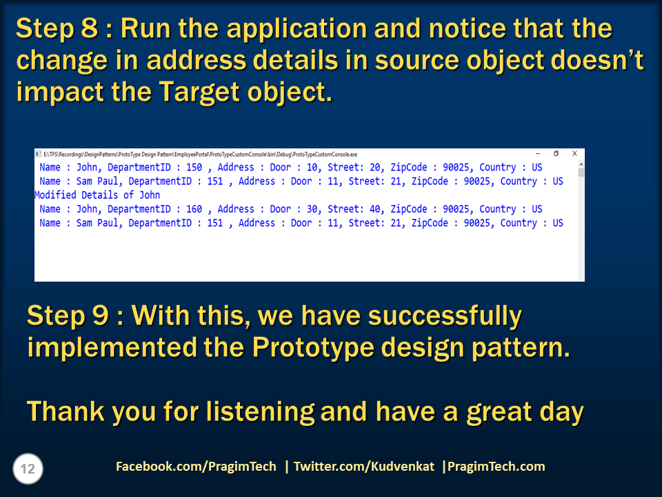 Sql Server Net And C Video Tutorial Prototype Design Pattern Implementation Slides