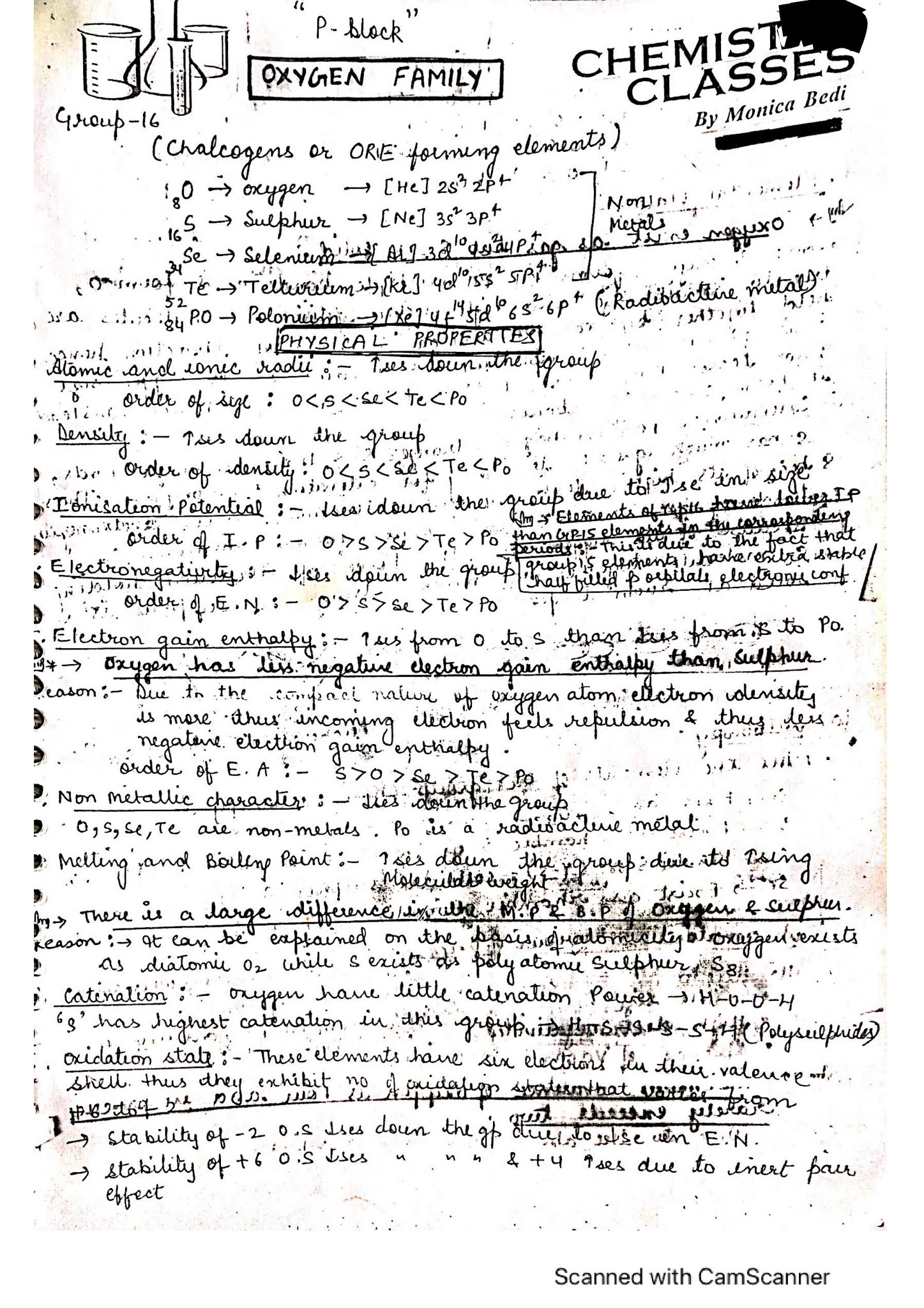 Chemistry Chapter 7- The P-Block Elements Part-2 Class 12 Handwritten ...