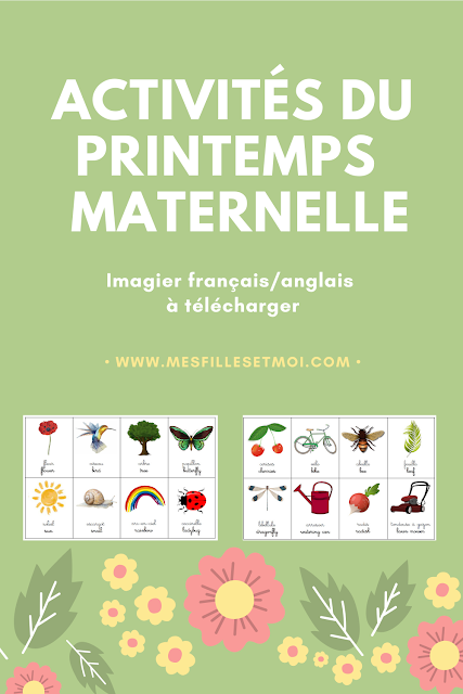 Activités du printemps - Supports et imagier bilingue à télécharger