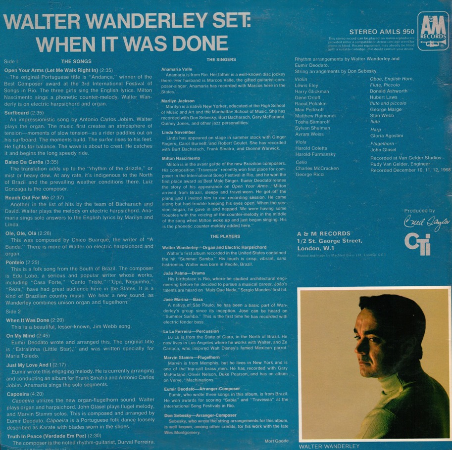 Luz Cámara Música - Sólo para Melómanos: Walter Wanderley • When It Was ...