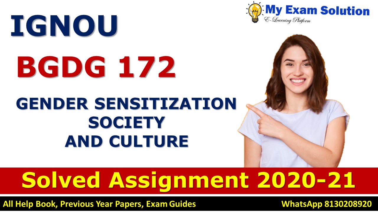 BGDG 172 Solved Assignment 2020-21 - My Exam Solution