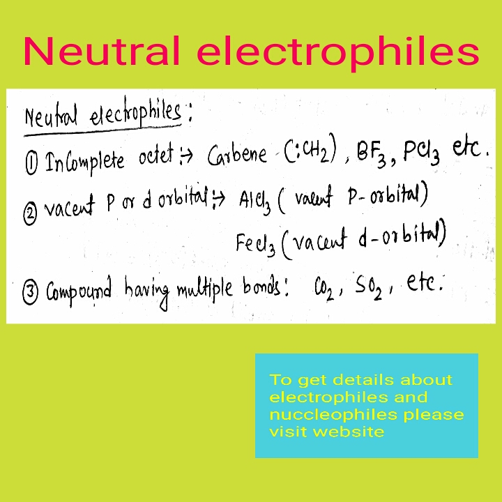 Electrophiles and Nucleophilic in reagent chemistry