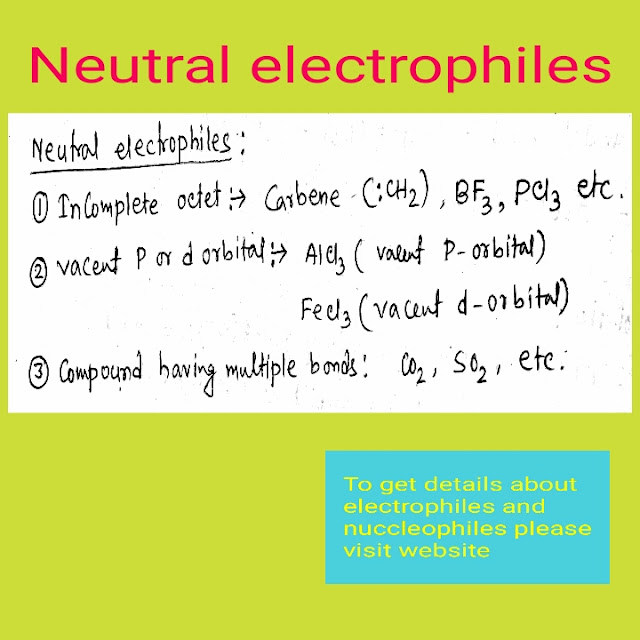 Electrophiles and Nucleophilic in reagent chemistry