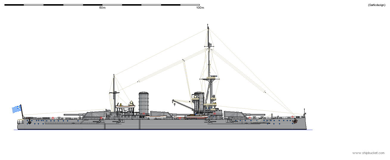 springsharp: Pierwotny projekt pancernika Salamis