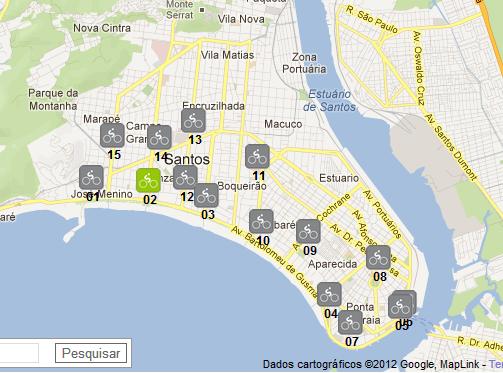 Bicicletas Públicas: Bike Santos é inaugurado hoje: 29/11/2012.