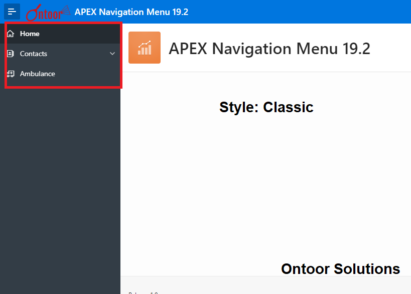 APEX 19.2 Navigation Menu styles - Ontoor Solutions