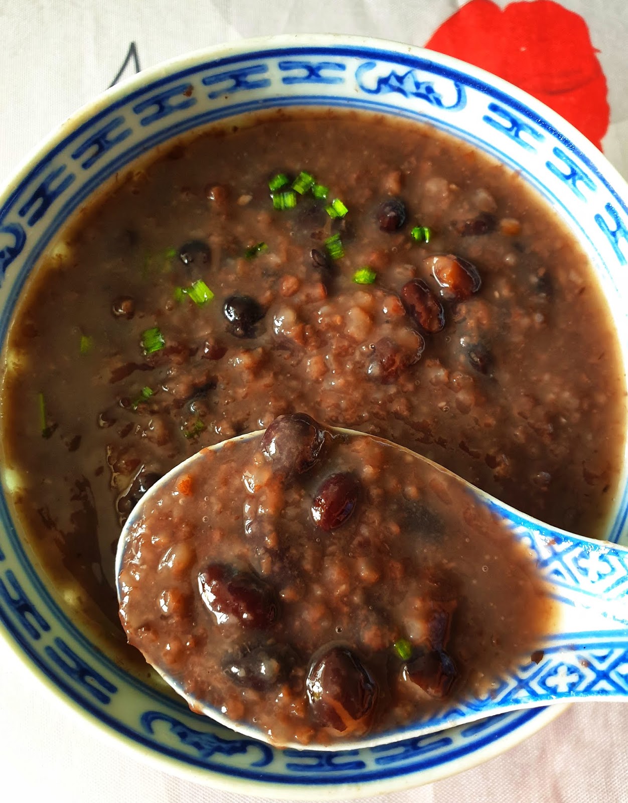 FloViCook: Porridge de riz et haricot noir "Cháo đậu đen"