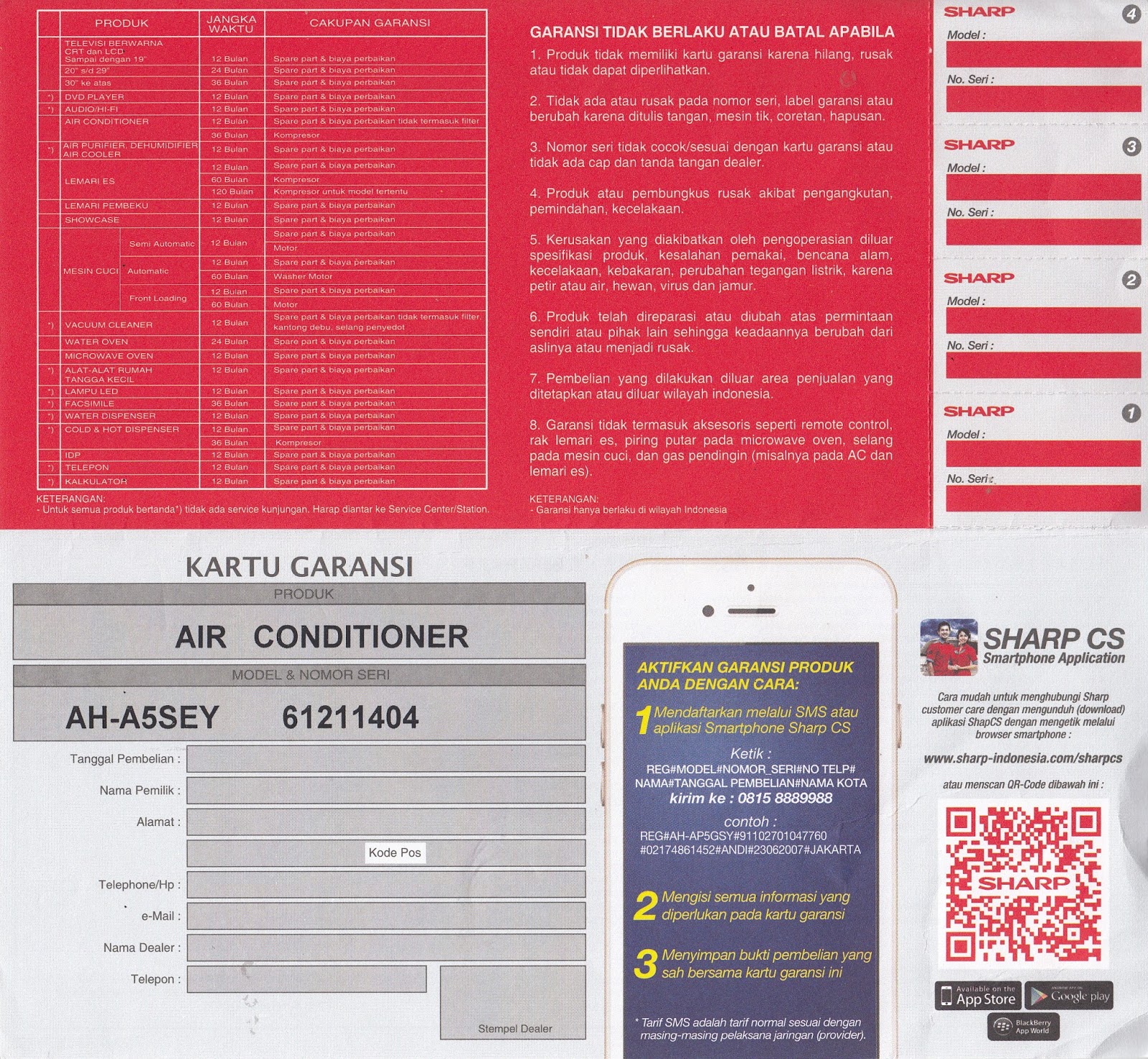 Pengalaman Membeli AC Sharp AH-A5SEY - Mambo Djumbo