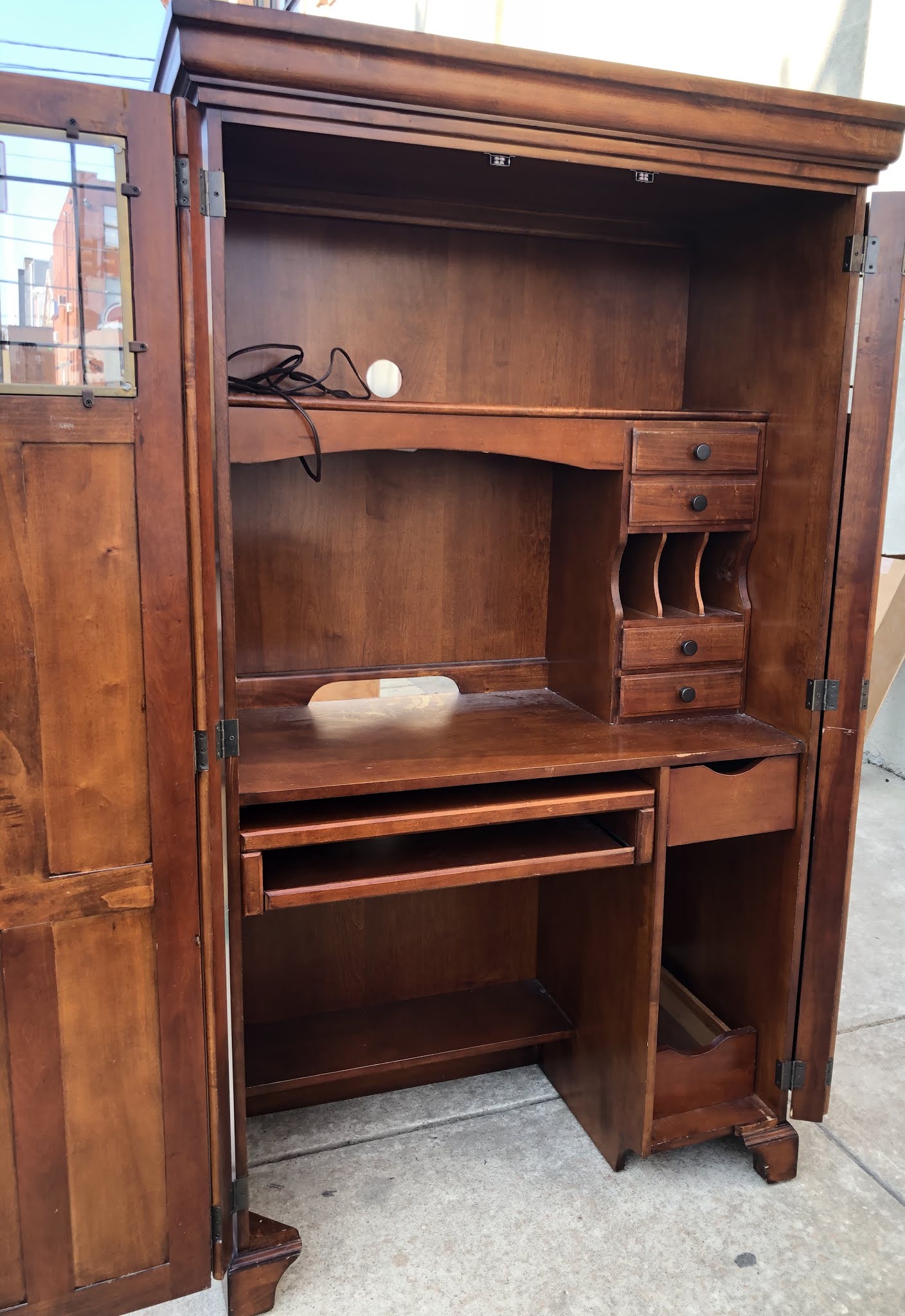 Uhuru Furniture & Collectibles: #480368 Armoire with Desk & storage ...