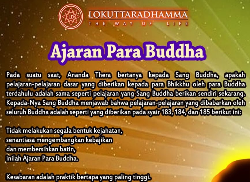 Seri Dhamma LD (15/21): Ajaran Para Buddha | Buddha Pedia