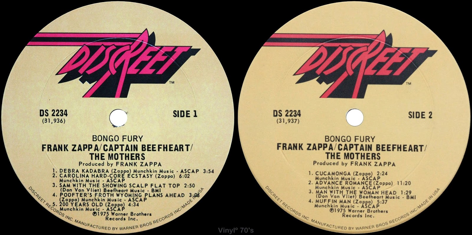 1975 Bongo Fury - Frank Zappa / Captain Beefheart / The Mothers Of ...