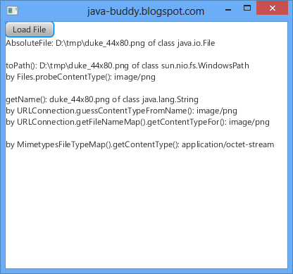 Java-Buddy: Get file content type