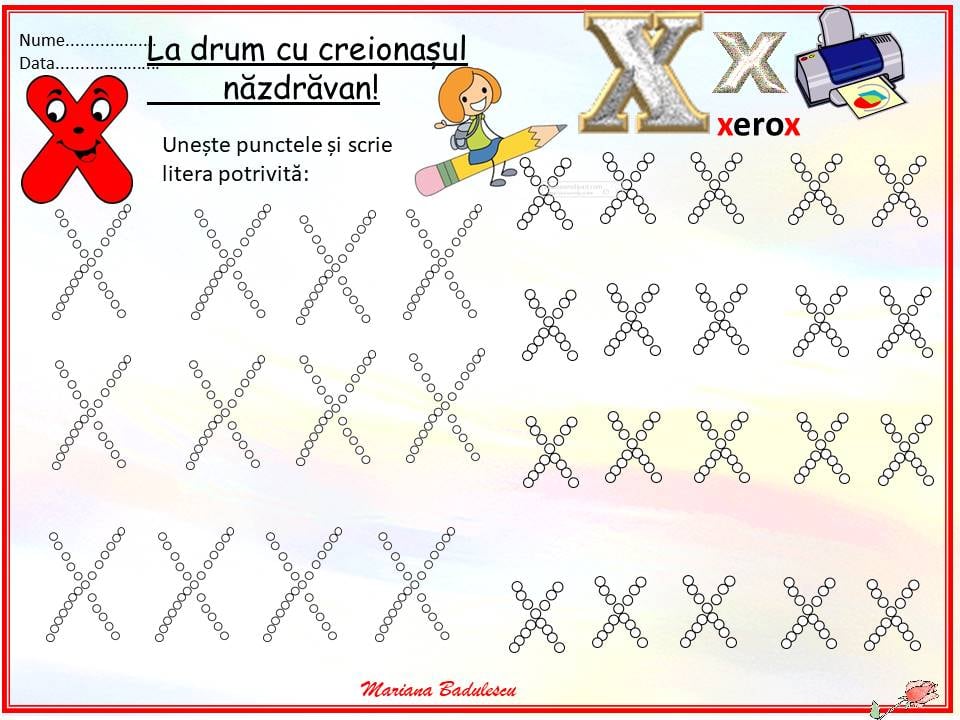 EDUCATIA CONTEAZA : LITERE PUNCTATE - ÎNVĂȚĂMÂNT PREȘCOLAR