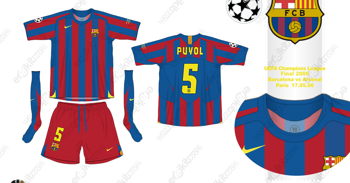 Kit Design, by eroj: 2005-06 Barcelona Home