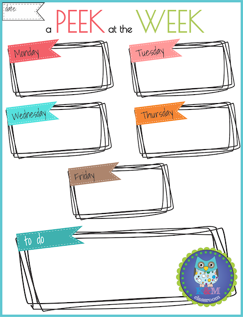 Big Announcement Weekly Planner Schedule Freebies