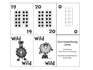 The Price of Teaching: Tens Frame Cards