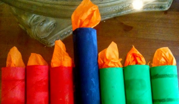 Kwanzaa Tissue Paper Kinara | Munchkins and Mayhem