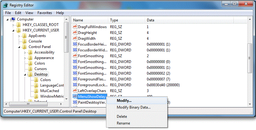 Hkey Current User Control Panel Desktop