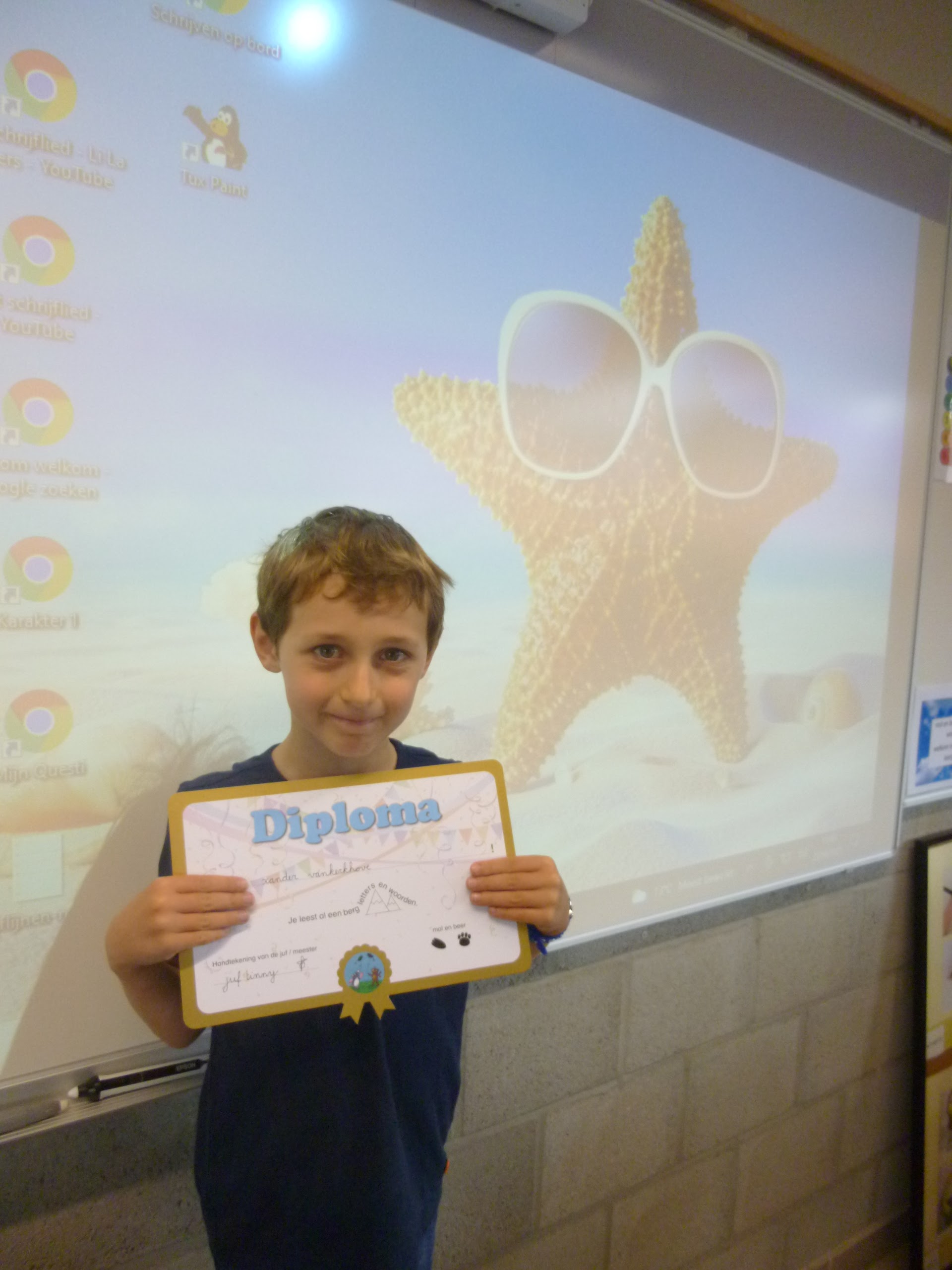 't Steltje eerste leerjaar A: EEN LEESDIPLOMA VAN MOL EN BEER ... DAT ...