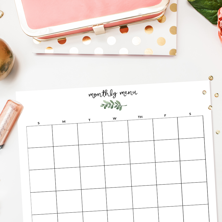 Meal Planning + Free Monthly Menu Printable | Miss Audrey Sue