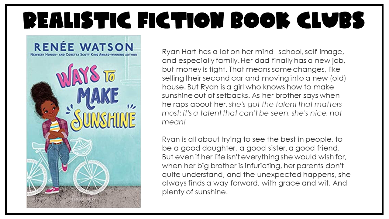 Realistic Fiction Book Club ~Getting Started - Teachers Who Read