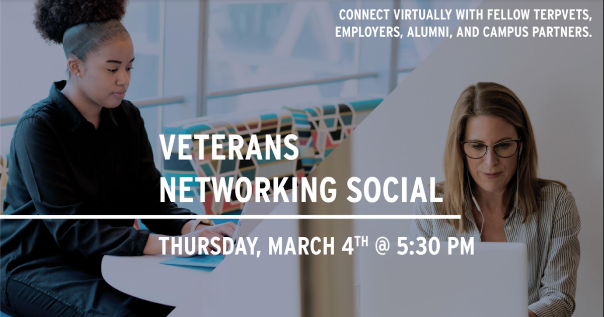 UMD PSYC E-News: Veterans Networking Social Event! Thursday, March 4th!