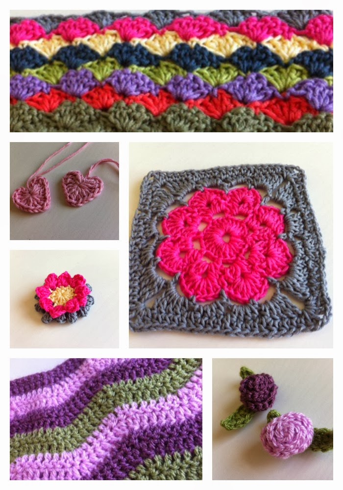 sweetpea family: yarn along - crochet samples