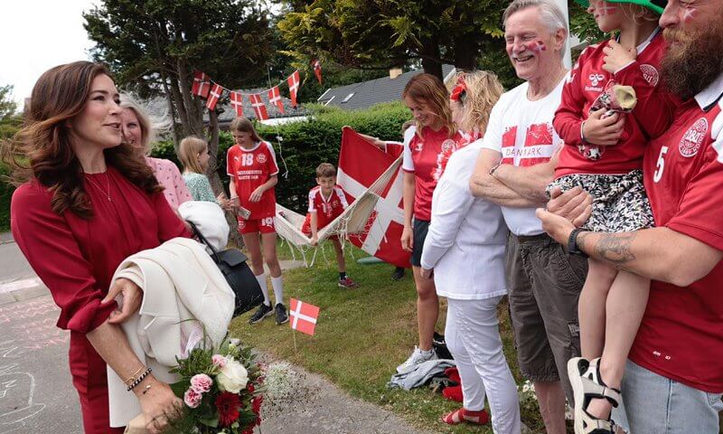 Frederik and Mary watched the football match played between Denmark vs ...