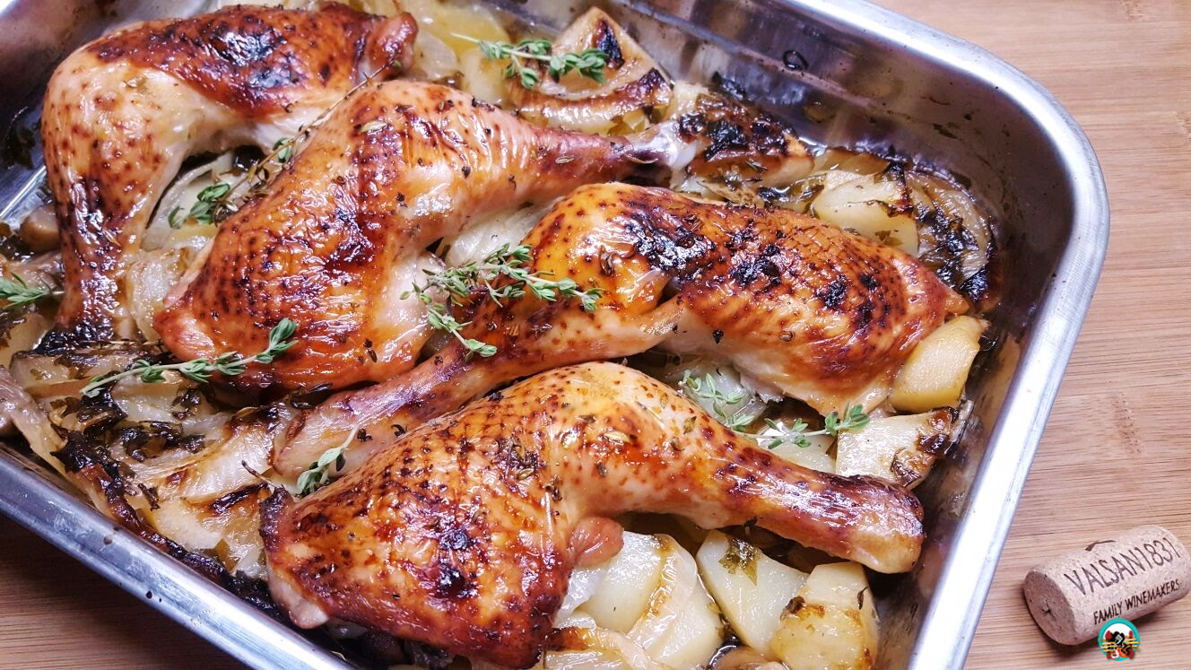 Piernas de pollo asadas - ¡Huele Bien!