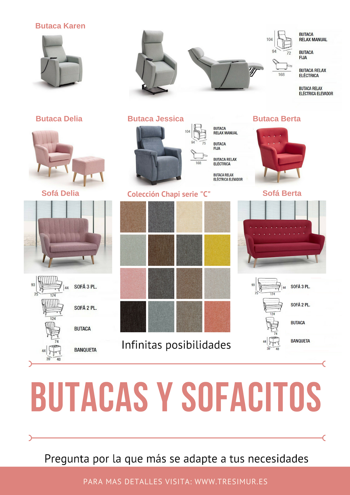 Miguel García González: Butacas y sofacitos Tapizados Tresimur