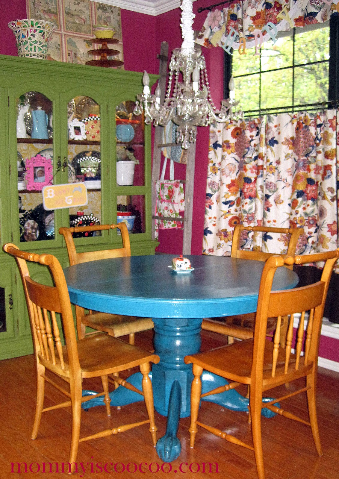 Peacock Blue Painted/Glazed Table Tutorial - DIY Show Off ™ - DIY ...