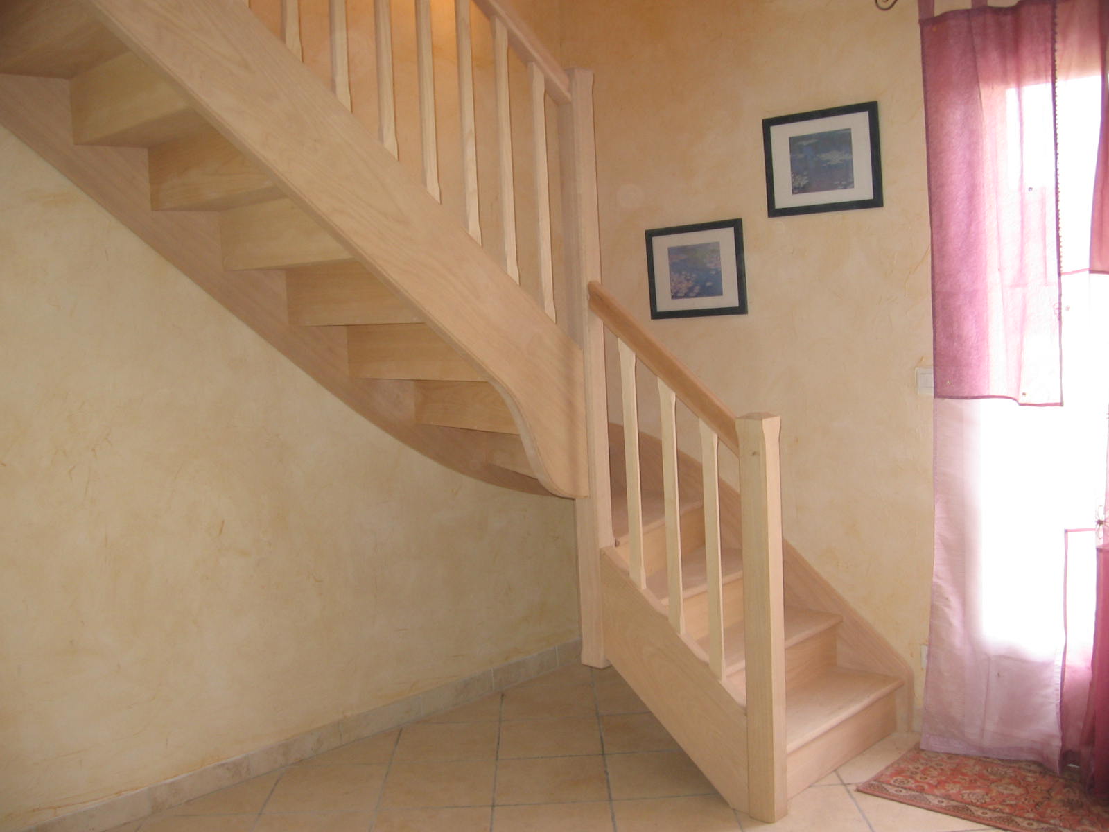 Escaliersbois64800: Escalier 1/4 tournant classique avec contre marches