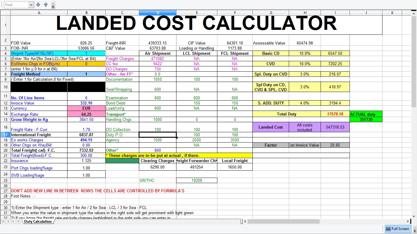 Freight Calculator Software Excel Invoice Template Freight Calculator Software Excel Invoice Template