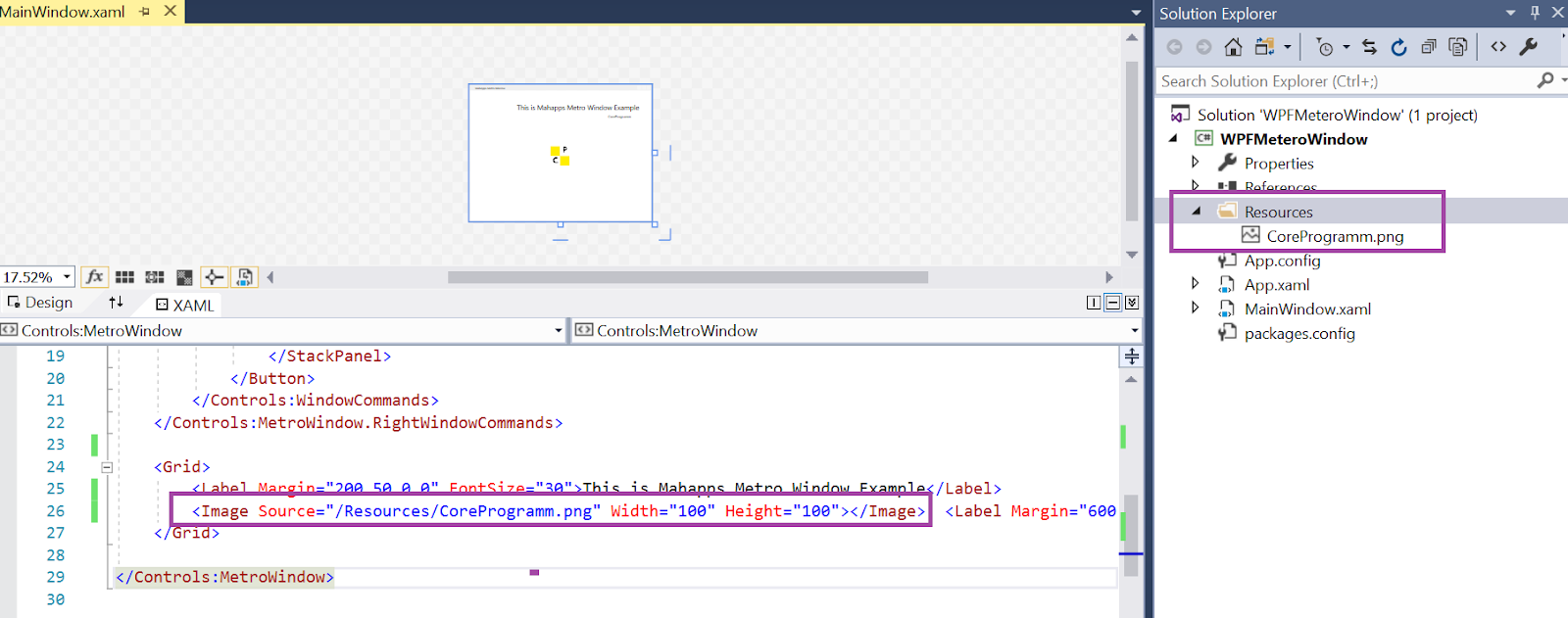 WPF Metro Window in MahApps.Metro - CoreProgram