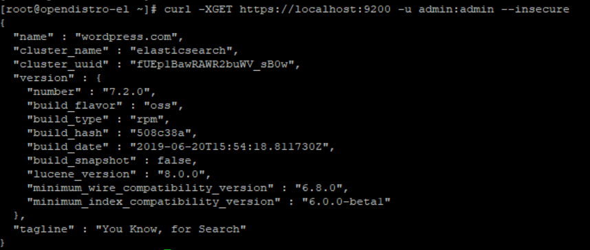 OpenDistro Elasticsearch Installation in Centos 7.6