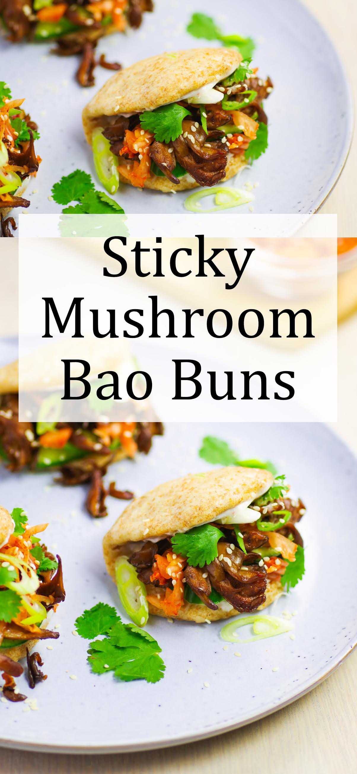 Sticky Mushroom Bao Buns |Euphoric Vegan