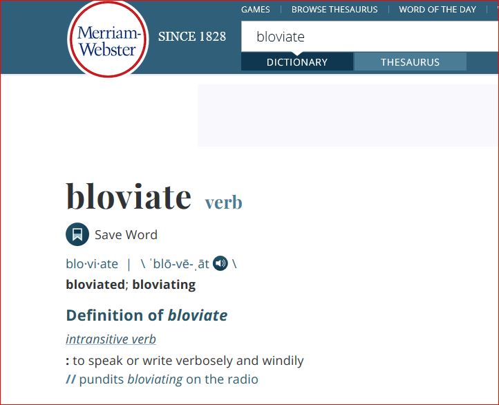 MadSnapper: Bloviator?