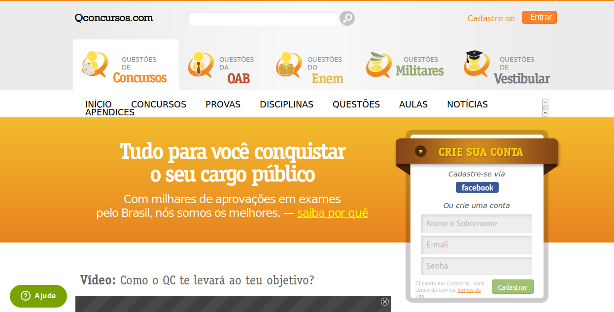 Macetes para concursos: Site de questões de concursos