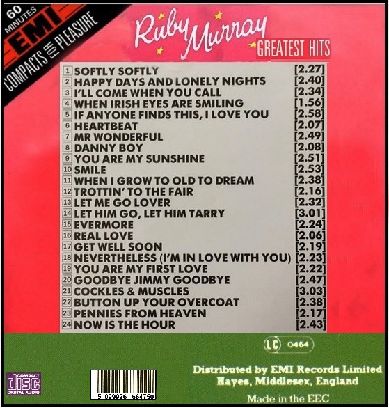 ENTRE MUSICA: RUBY MURRAY - Greatest hits