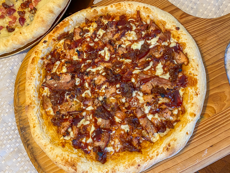 Tales of the Flowers: Pizza at Home - BBQ Ribs and Caramelized Onion Pizza
